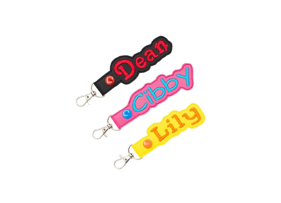 Embroidered Bag Tag for Backpack, Luggage, Gym Bag - Choose Your Colors ...