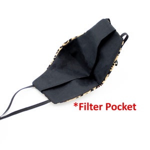 Face Mask With Filter Pocket - Five Sizes - Add Monogram - Adjustable ...