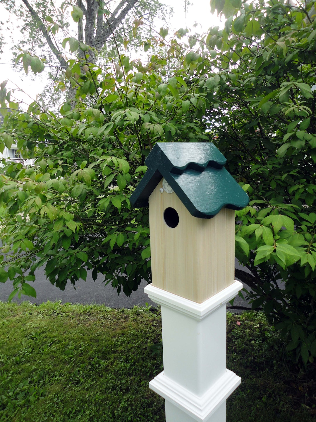 Birdhouse Post Topper, Weatherable Outdoor Post Mount Birdhouse, Vinyl ...