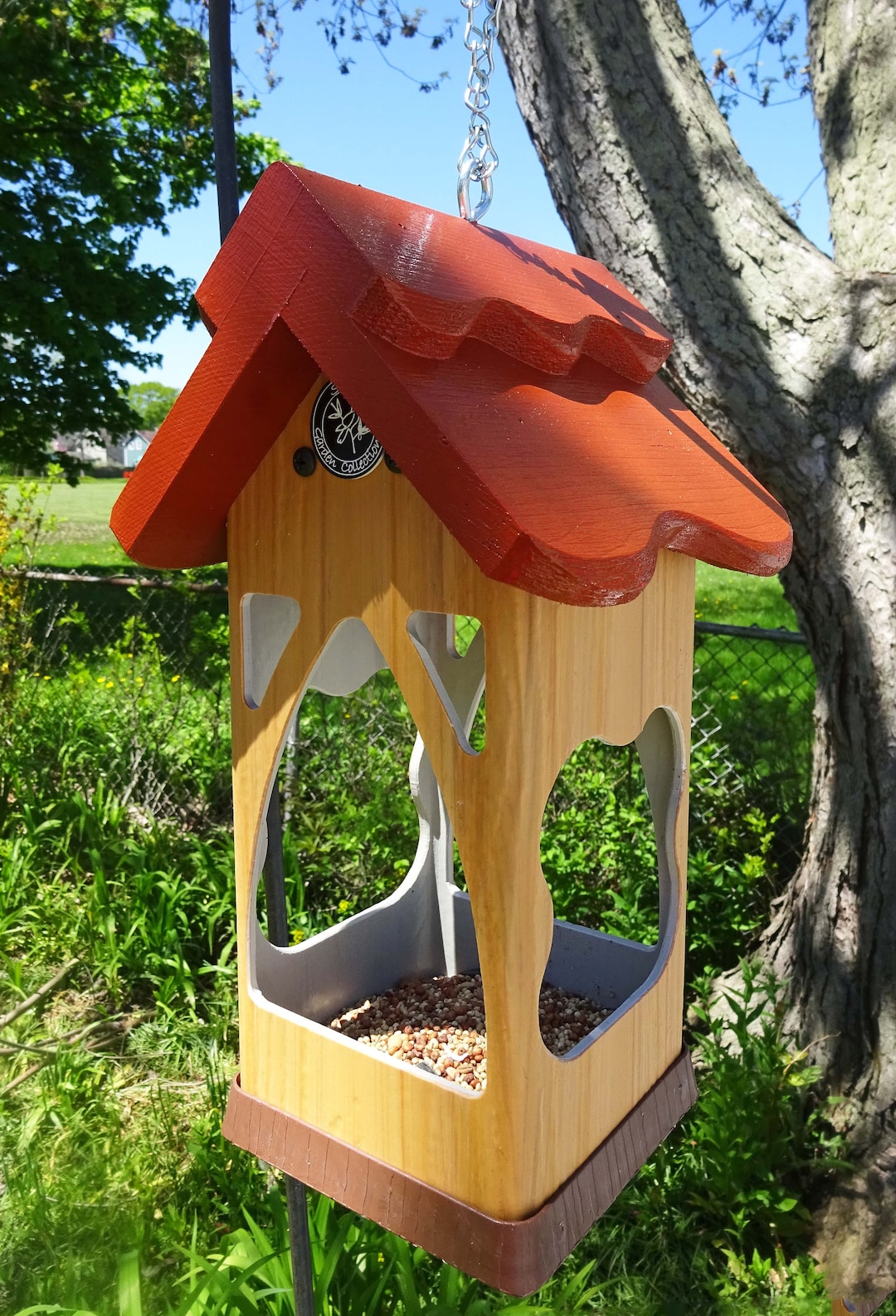 Tri-color Hanging Bird Feeder: Gothic Style, US Made - Etsy