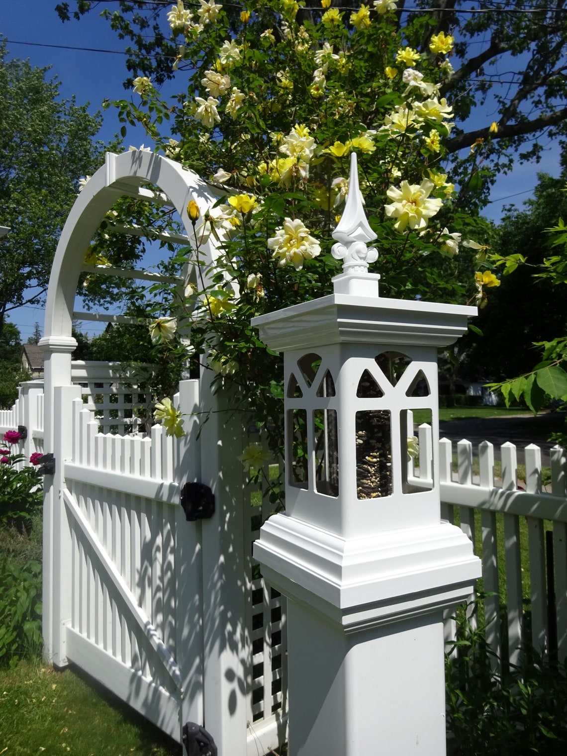 Bird Feeder for a 5 Inch Fence Post. Professional Grade White | Etsy