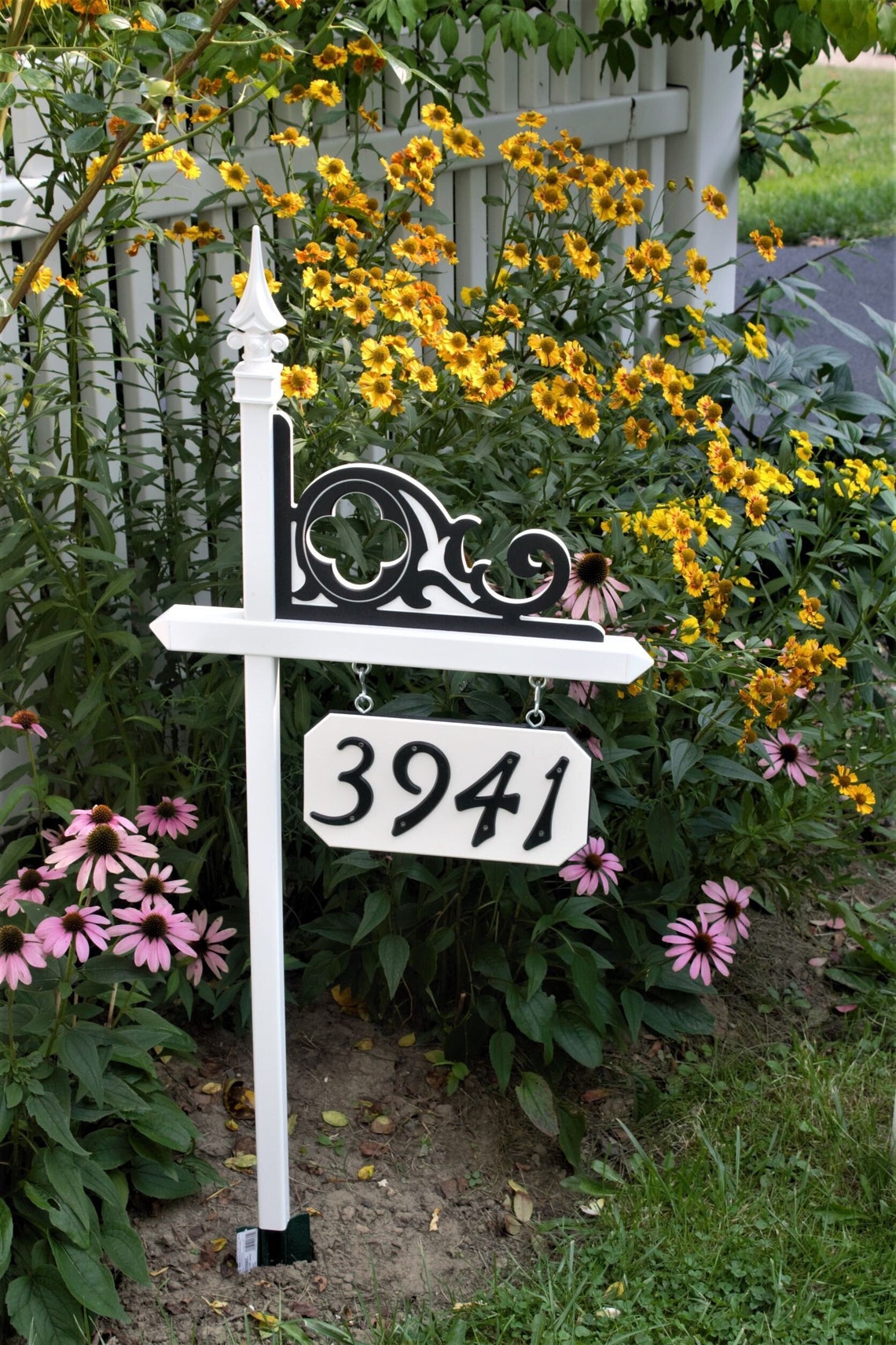 Weatherable PVC House Number Holder-free Standing Sign With - Etsy