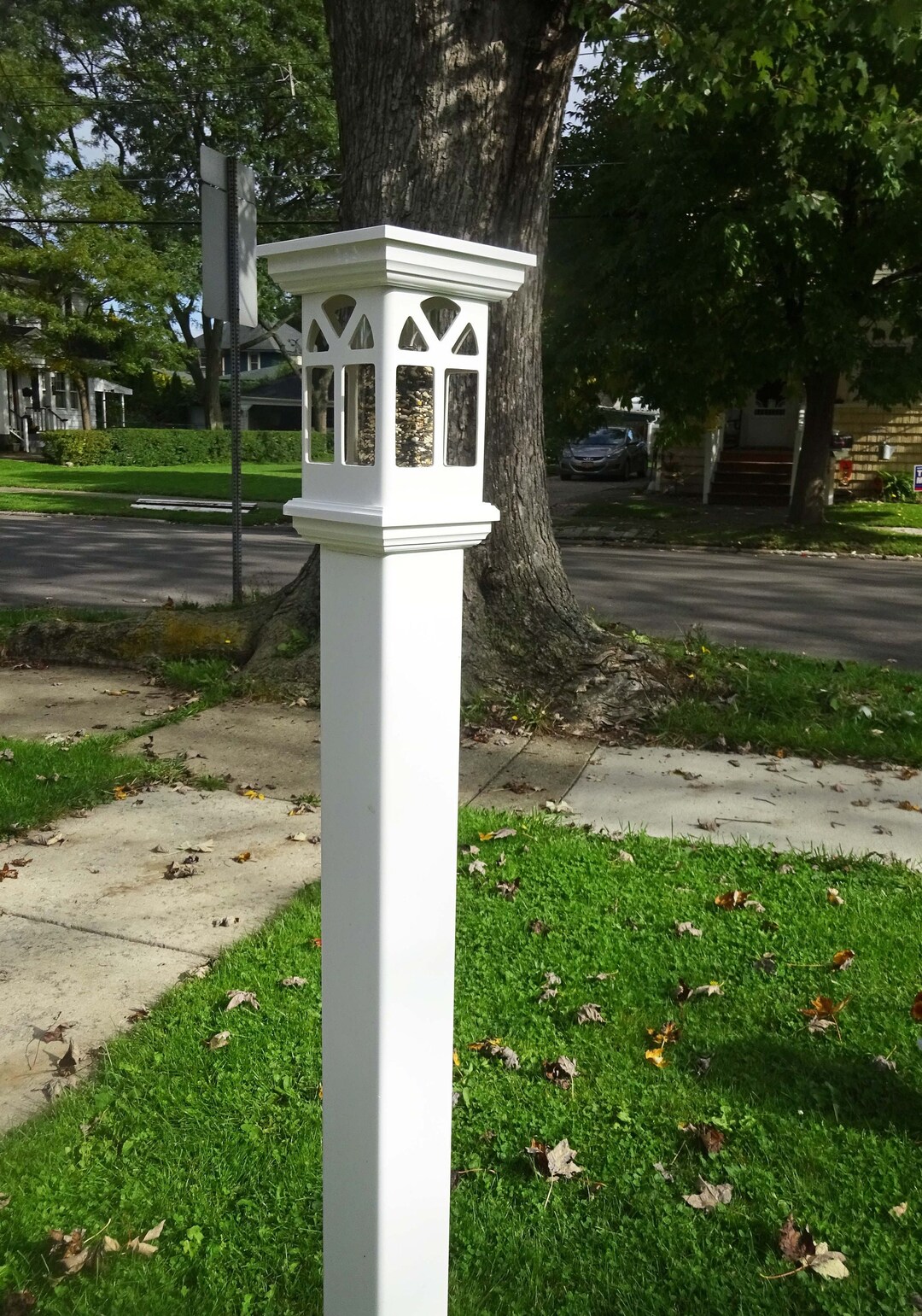 Bird Lover Favorite Weatherable Post Mount Regency Tube Bird Feeder ...
