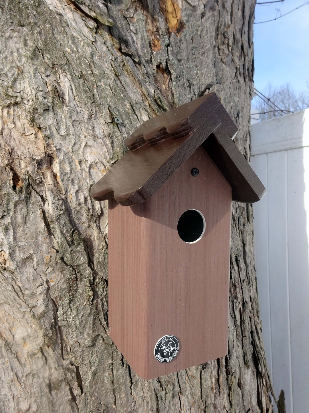 Hanging Bluebird House, PVC, Larch Wood, Outdoor Birdhouse, Fully ...