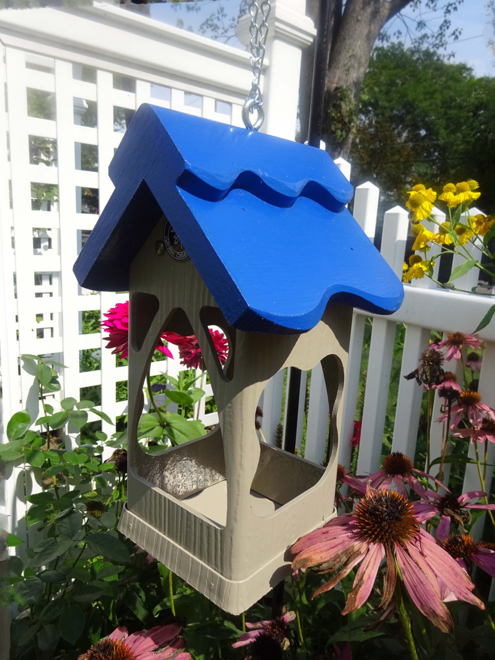 Outdoor Hanging PVC Bird Feeder Unique Modern Tray Feeder - Etsy