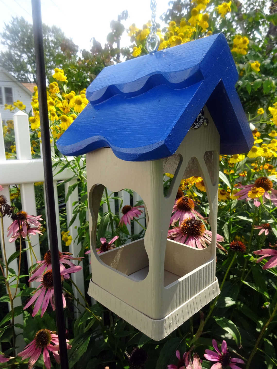 Outdoor Hanging PVC Bird Feeder Unique Modern Tray Feeder - Etsy