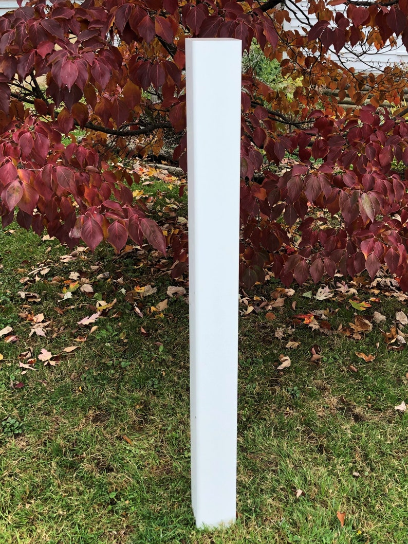 4x4 white PVC post & pipe PVC fence post steel pipe | Etsy