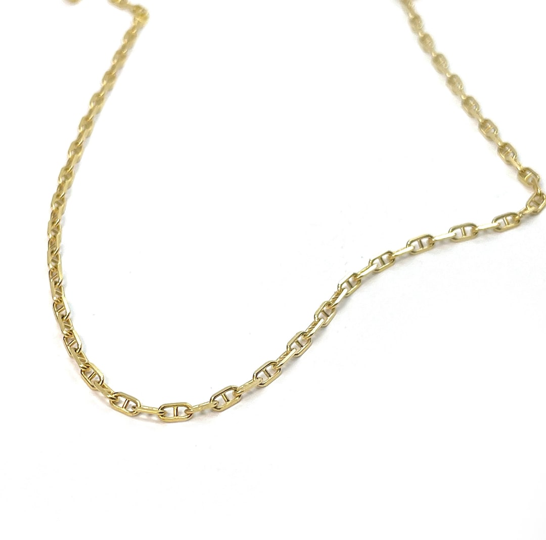 Anchor Link Chain - 2mm Anchor Link Chain in 14k Yellow Gold / Fine ...