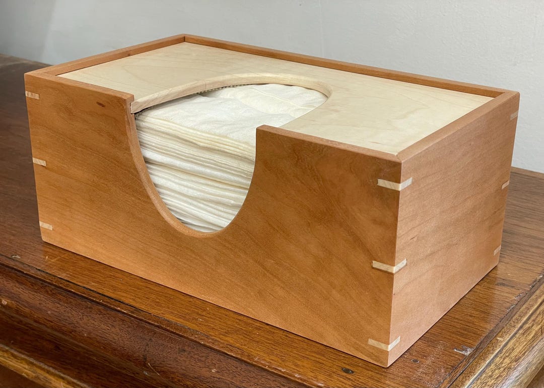 Puffs Tissue Box Cover Standard Size Made Out of Cherry and Maple Free ...