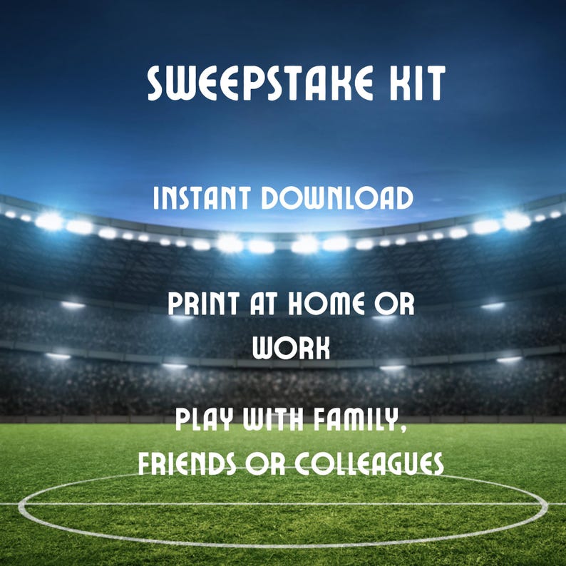 World Cup Sweepstake Kit, Printable Office Sweepstake Kit, Instant ...