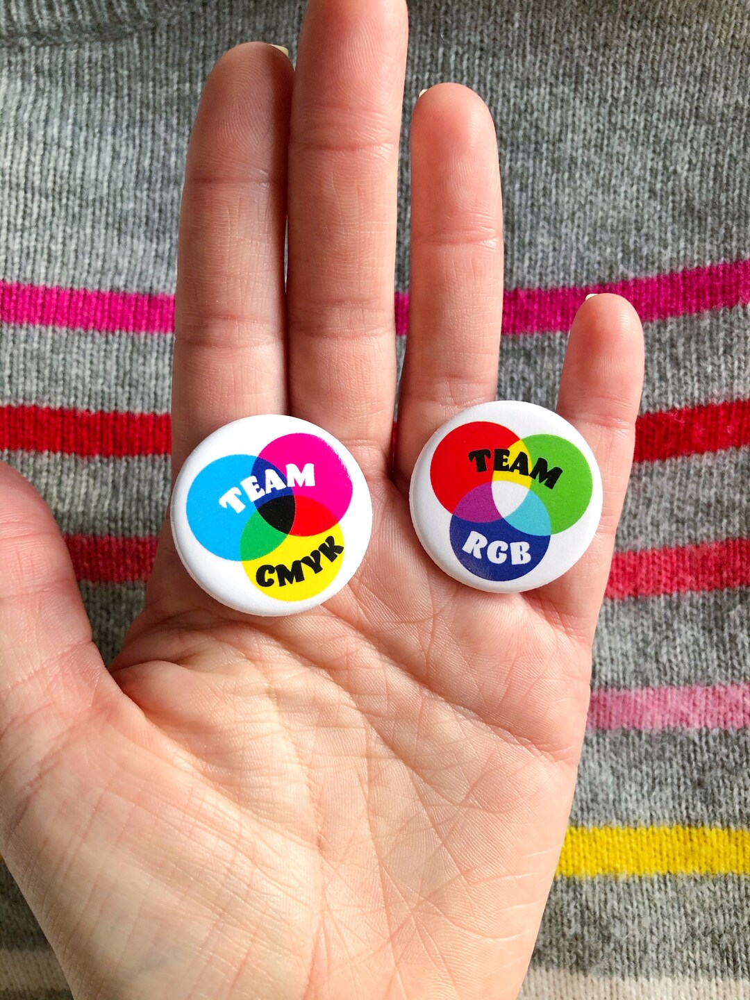 Team RGB Team CMYK Graphic Designer Button Set | Ux Designer Gift UI ...