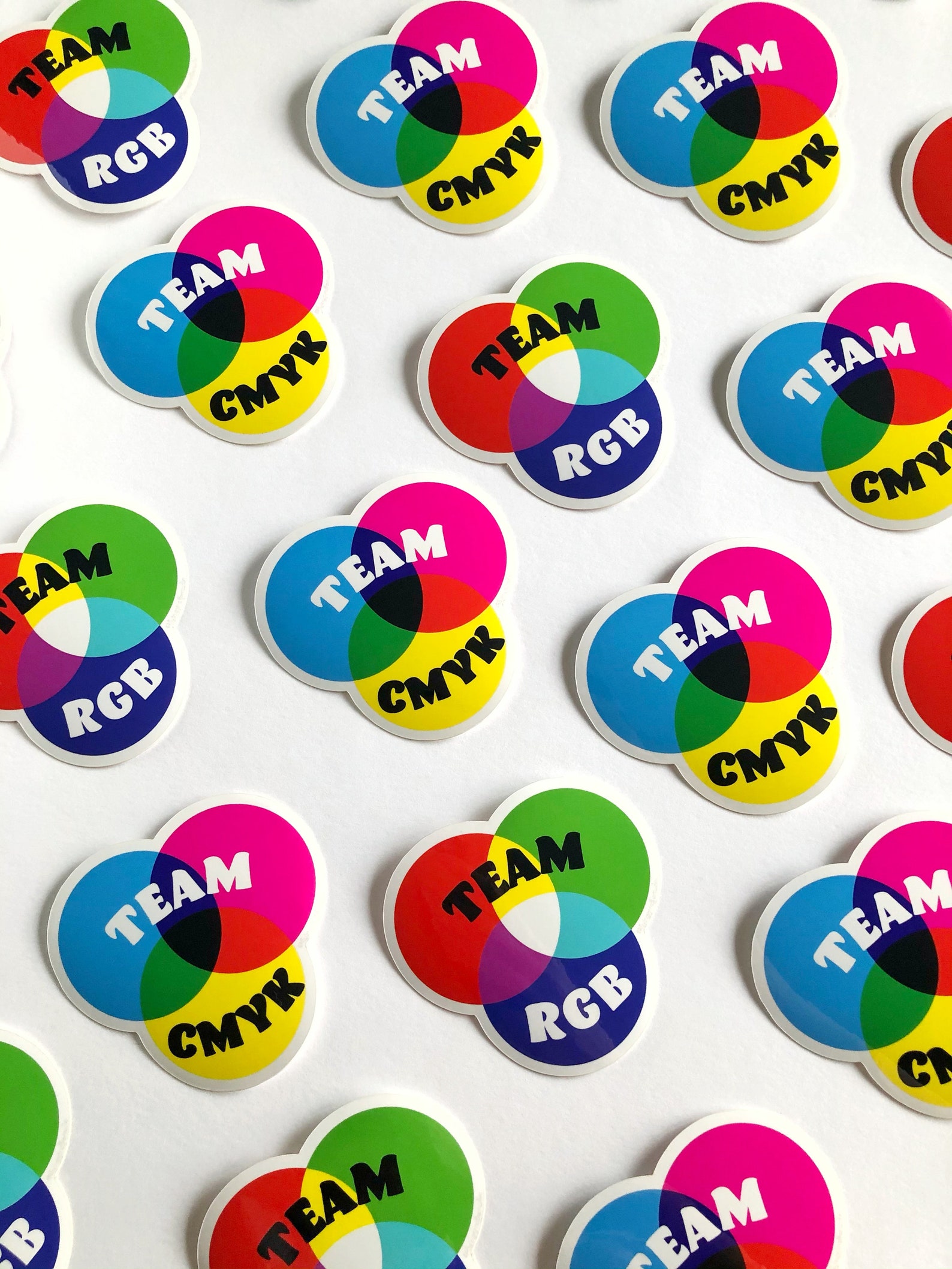 Team RGB Team CMYK Graphic Designer Sticker Set Ux Designer - Etsy
