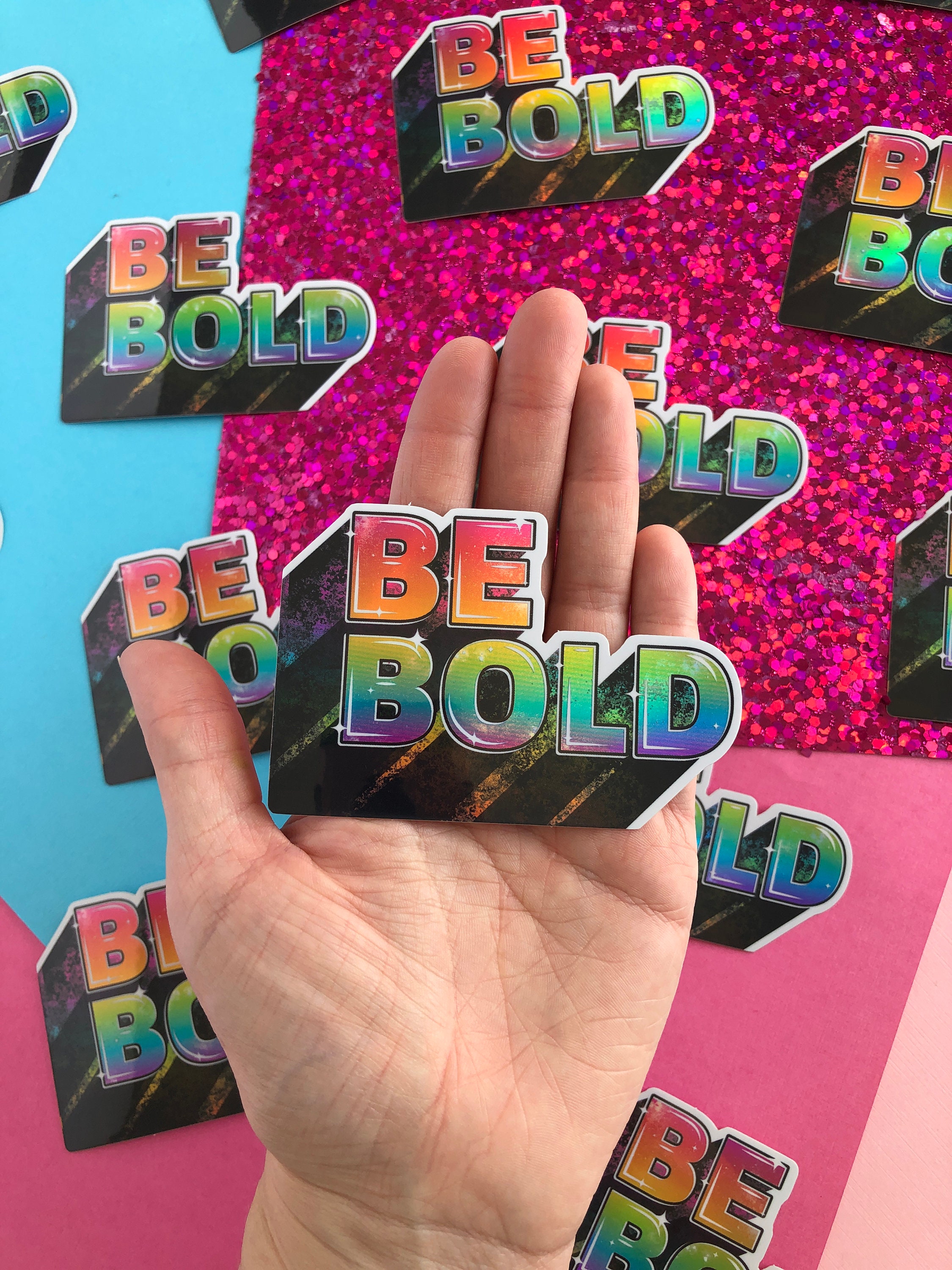 Be Bold Holographic Sticker Rainbow Pride Sticker Pride | Etsy