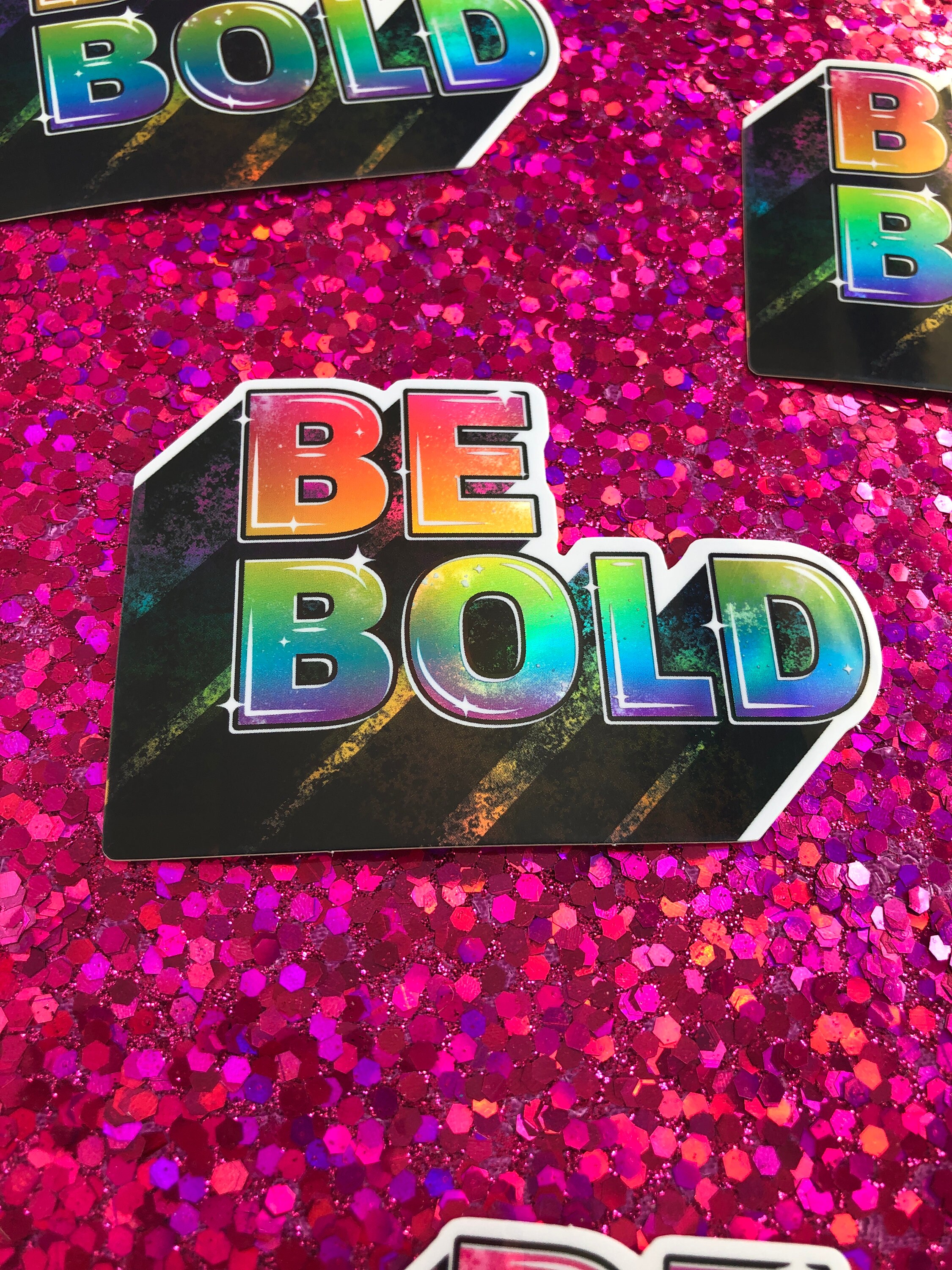 Be Bold Holographic Sticker Rainbow Pride Sticker Pride | Etsy