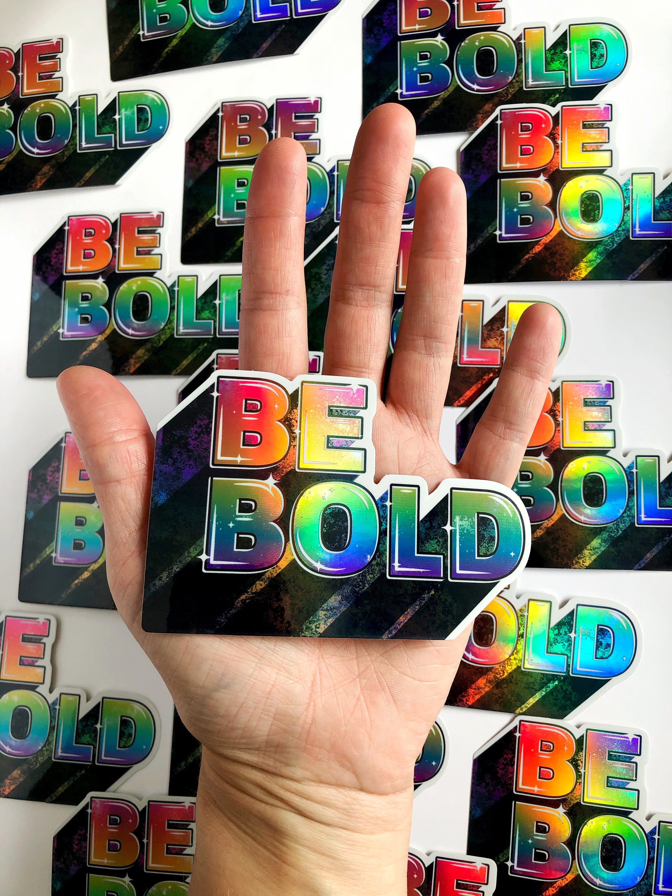 Be Bold Holographic Sticker Rainbow Pride Sticker Pride | Etsy