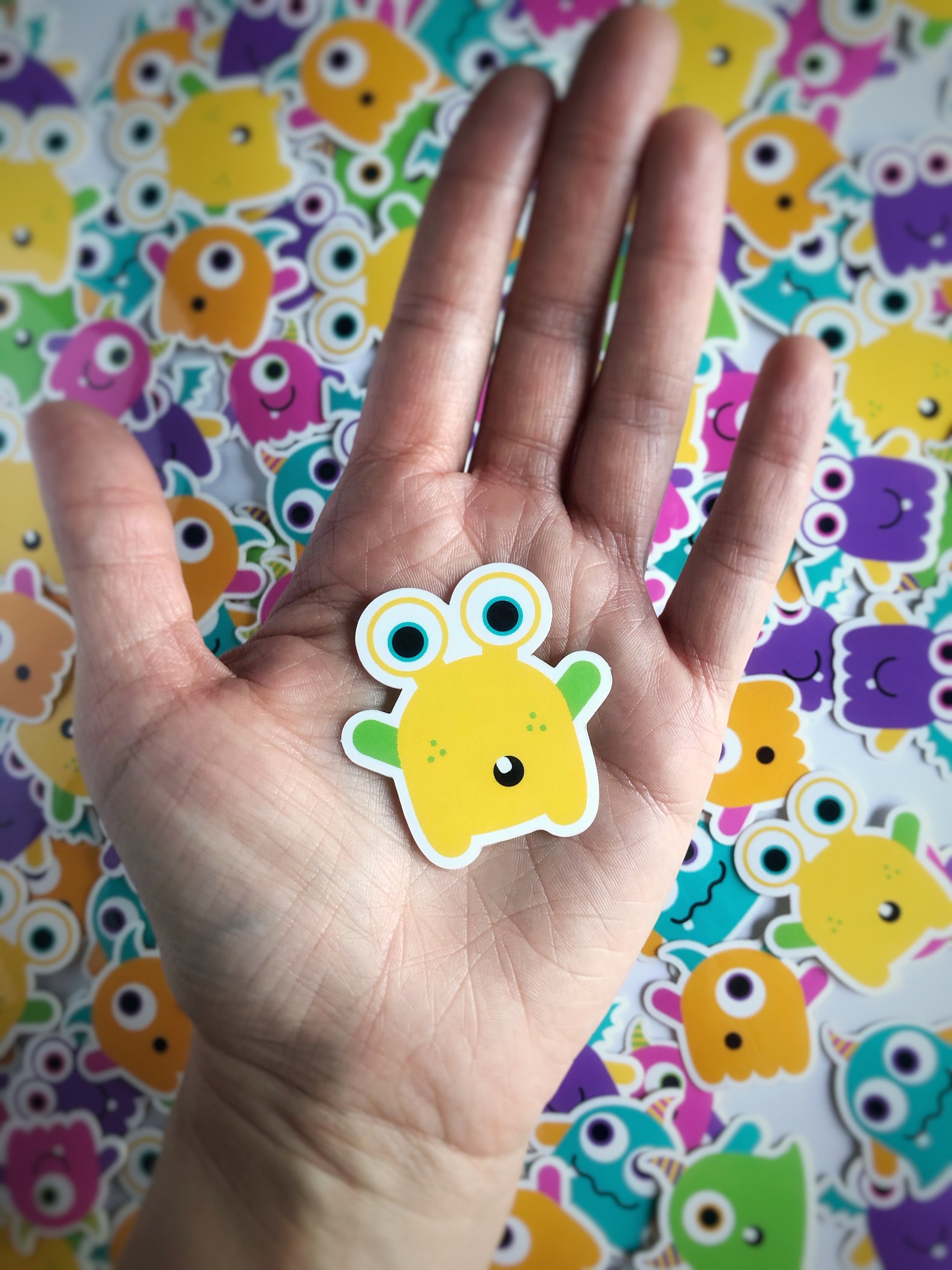 Cute Monster Mini Stickers Set of 6 Pack of Monster Vinyl | Etsy