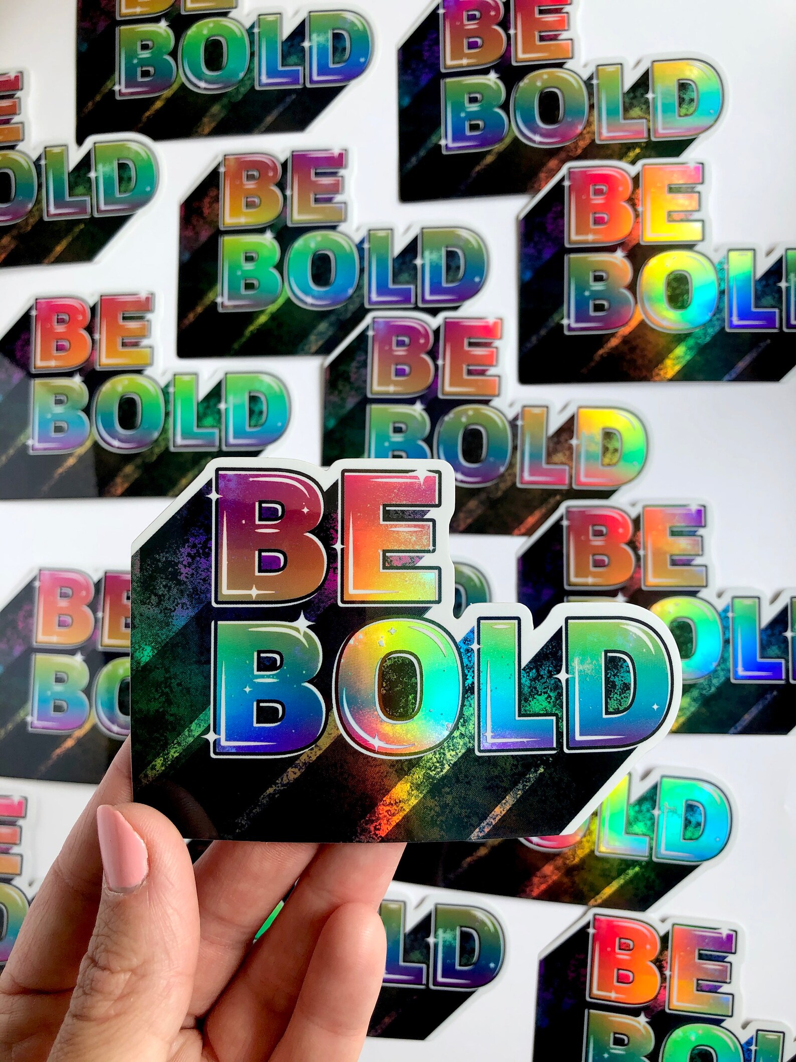 Be Bold Holographic Sticker Rainbow Pride Sticker Pride - Etsy