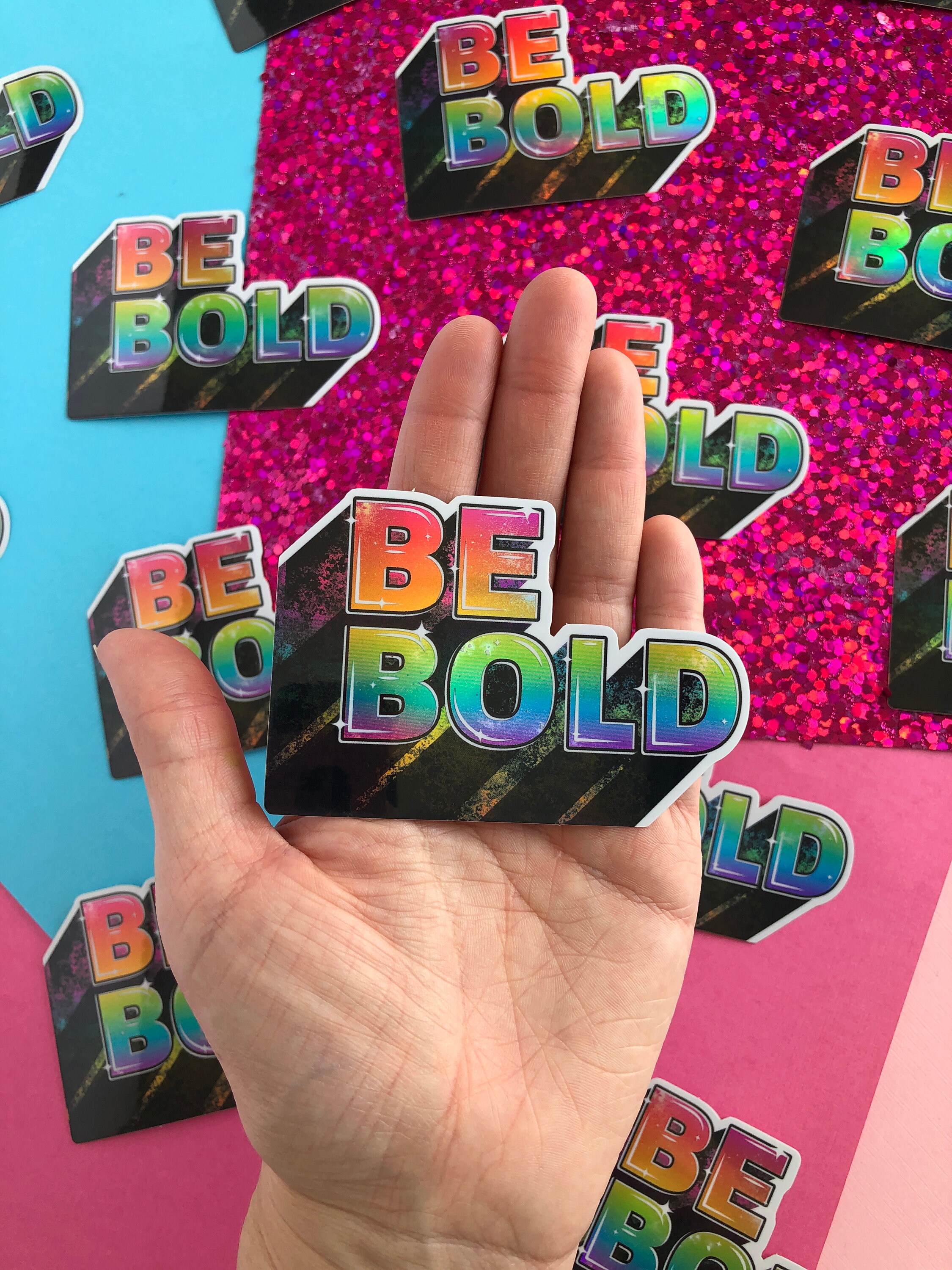 Be Bold Holographic Sticker Rainbow Pride Sticker Pride | Etsy