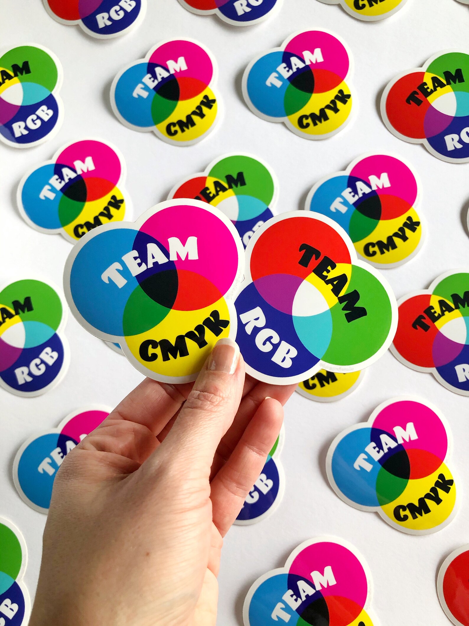 Team RGB Team CMYK Graphic Designer Sticker Set Ux Designer - Etsy
