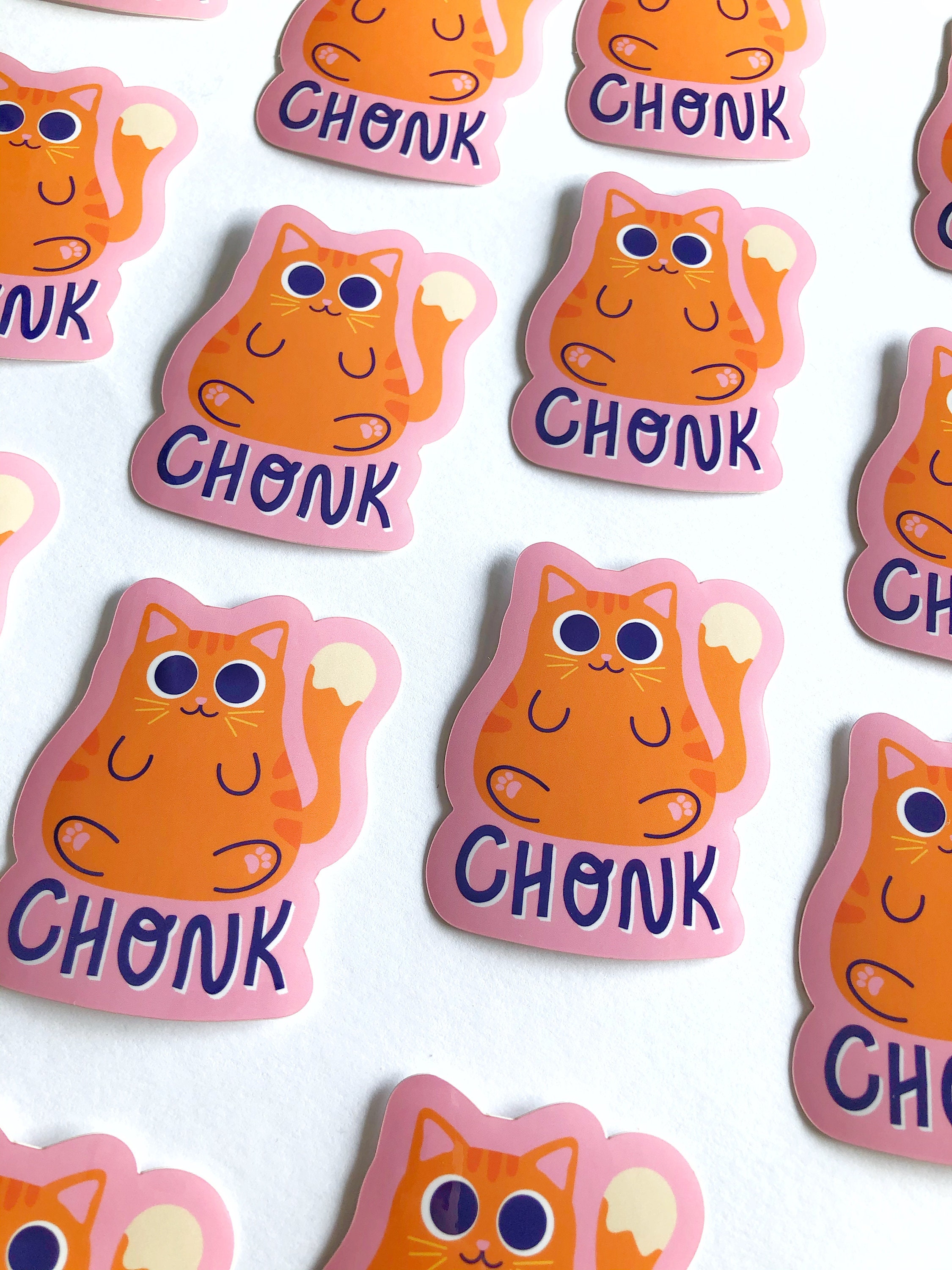 Chonk Cat Sticker Pack Bundle Fat Chonk Cat Chunky Kitty | Etsy