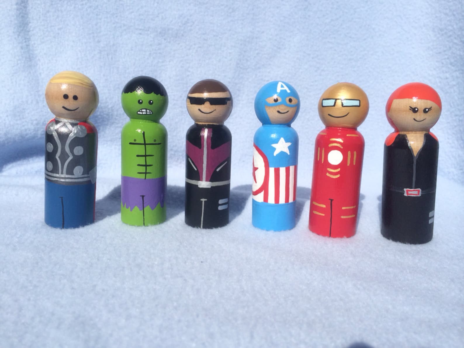 Choose Any 8 Superhero Peg People - Etsy