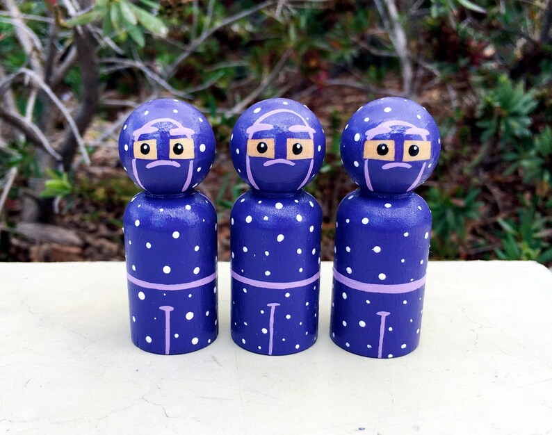 PJ Masks Toy Handpainted Pegs 3 Pack of Ninja Linos Villians - Etsy