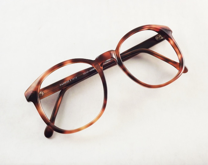 Tortoise Shell Eyeglasses, 1980s Glasses Frame, Women Brown Eyeglasses ...