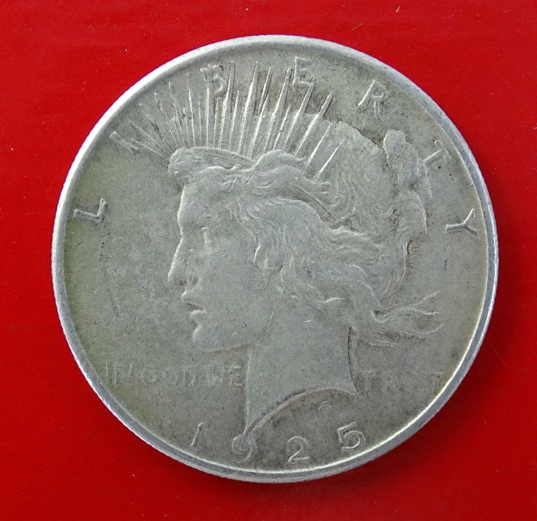 1925 Vintage Silver Peace One Dollar Collectible Coin, 1925 Coin ...