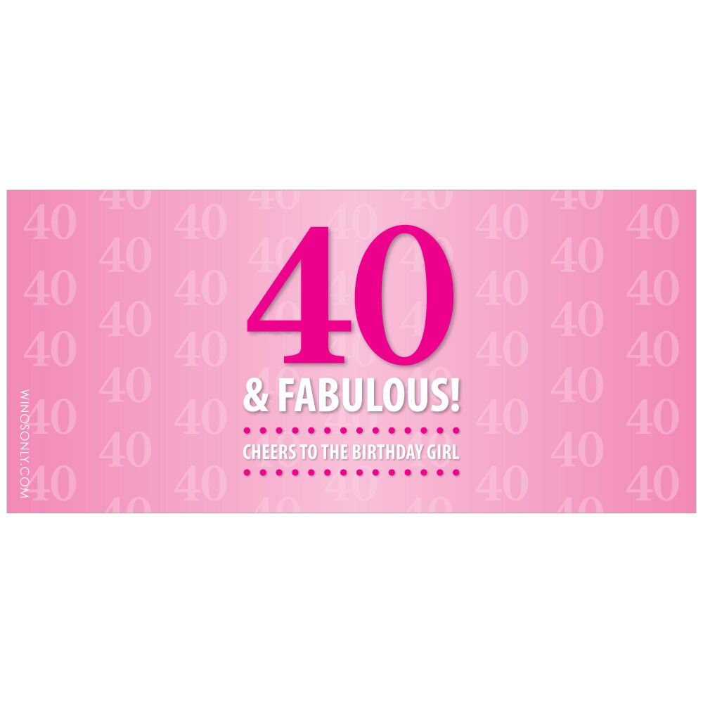 40th Birthday 40 & Fabulous Printable Birthday | Etsy