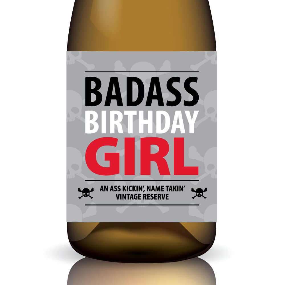 Birthday Bad Ass Birthday Girl Printable Birthday | Etsy