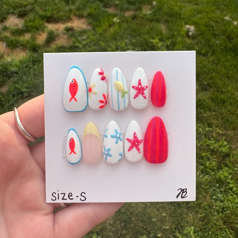 Press Ons Beachy - Etsy