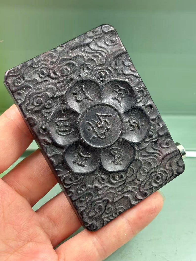 Meteorite Six Syllable Mantra Pendant Spiritual Handheld Ornament ...