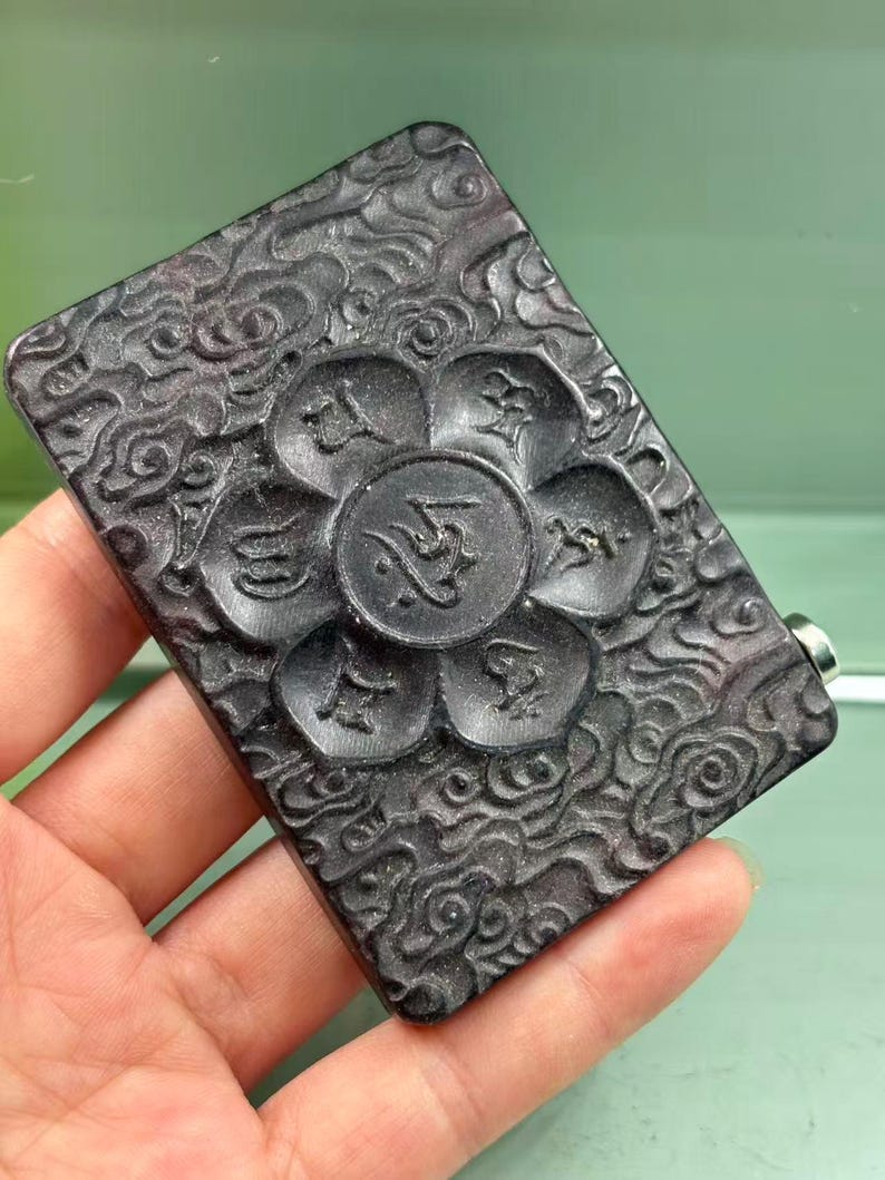 Meteorite Six Syllable Mantra Pendant Spiritual Handheld Ornament ...