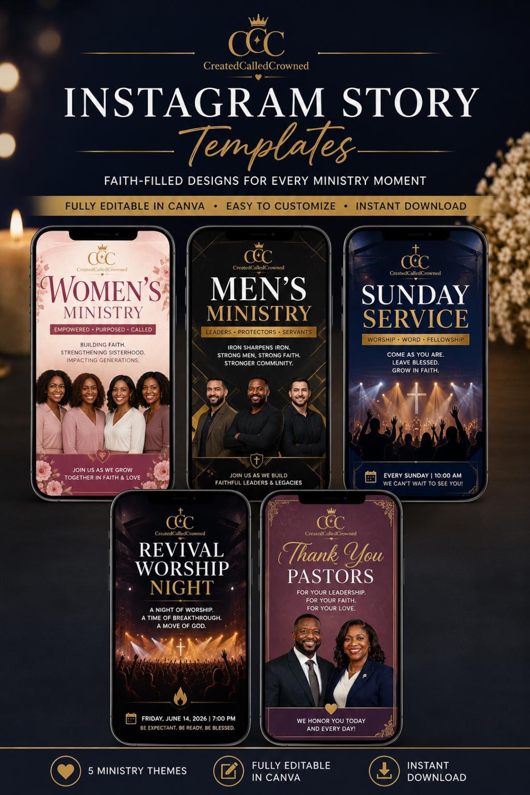 Editable Church Flyer Canva Template Bundle - Etsy UK