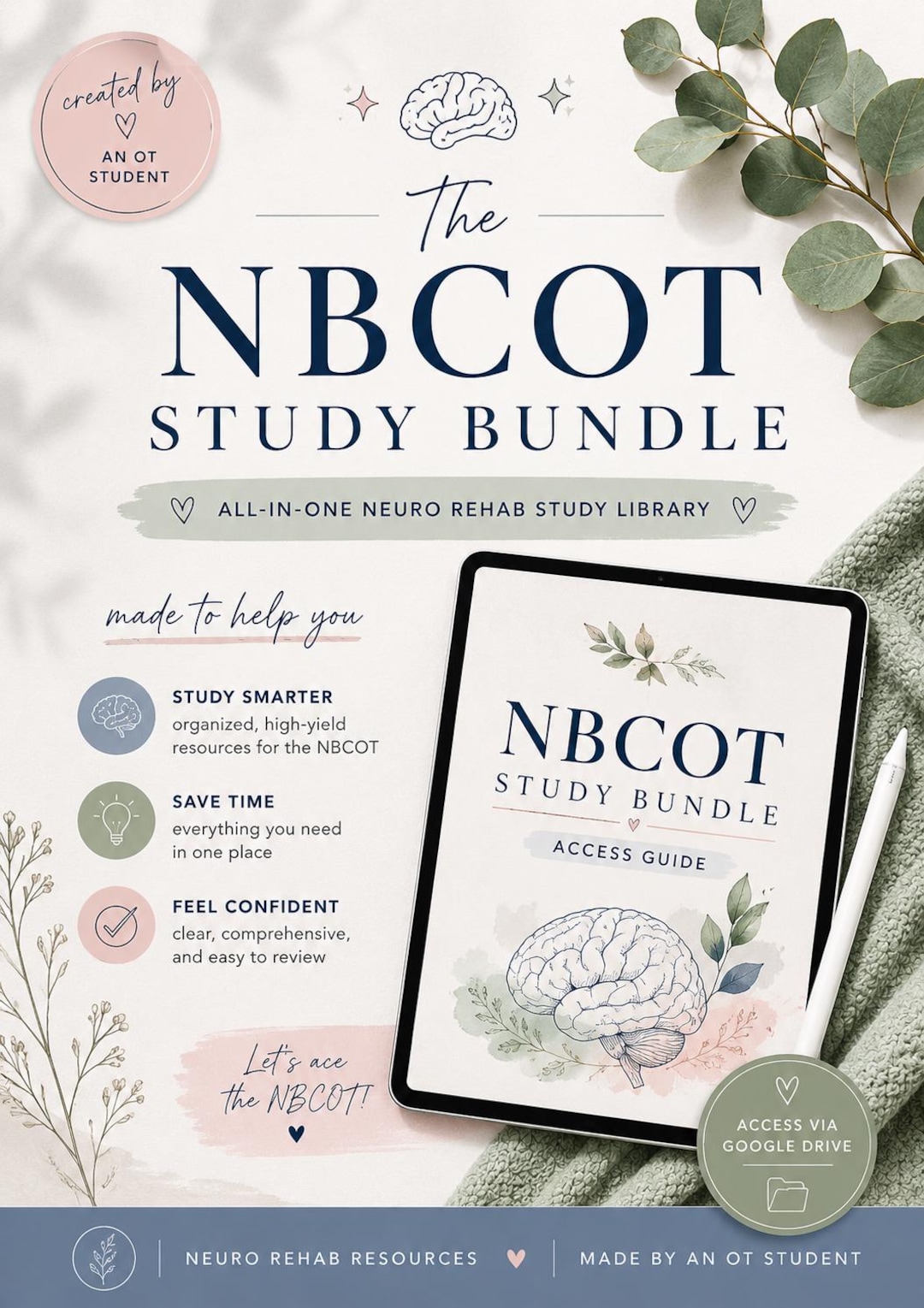 Ultimate NBCOT Study Bundle | OT Notes, Review Guides, Pediatrics ...
