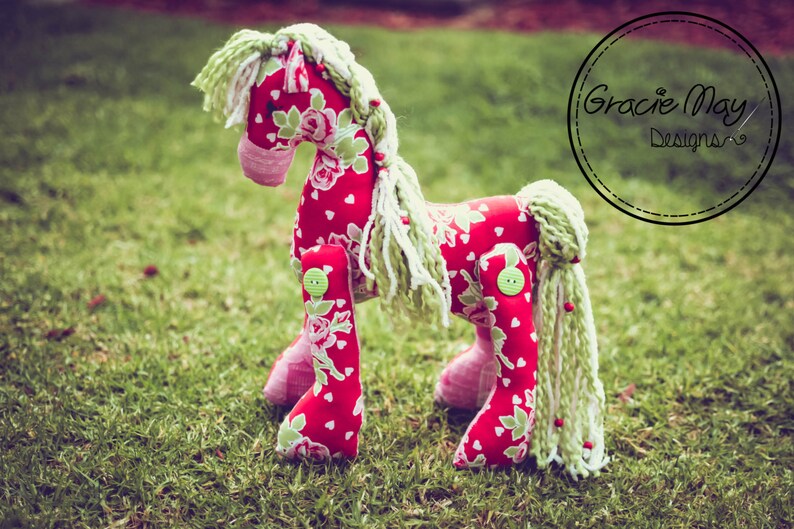 Button Jointed Pony Pdf Pattern Horse Toy Sewing Pattern Animal Softie ...