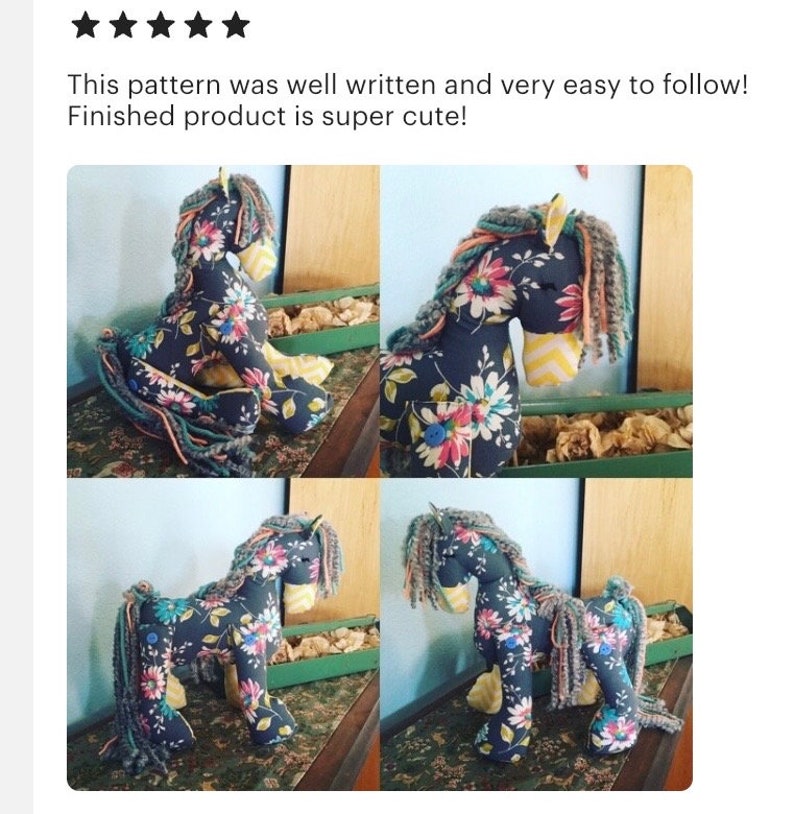 Button Jointed Pony Pdf Pattern Horse Toy Sewing Pattern Animal Softie ...
