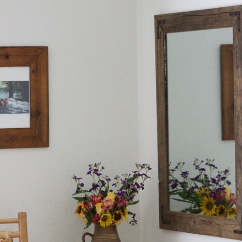 Large Wood Mirror Rustic Wall Mirror Large Wall Mirror - Etsy
