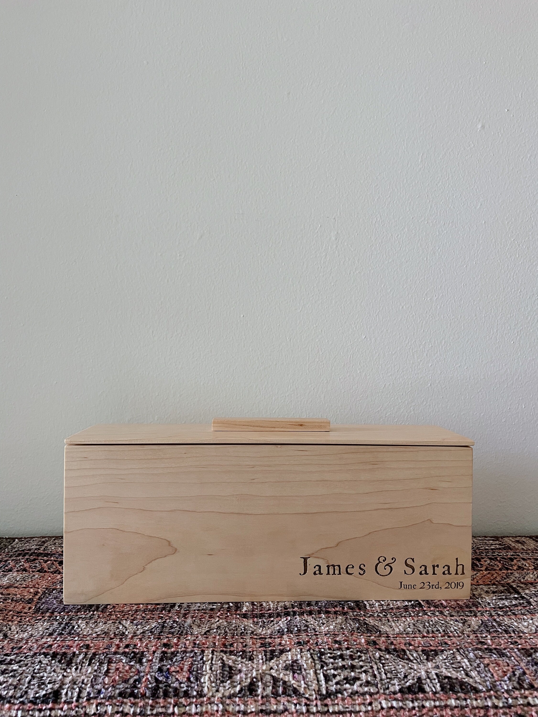 Engraved Wedding Photo Box, Personalized Wedding Gift, Wooden Keepsake ...
