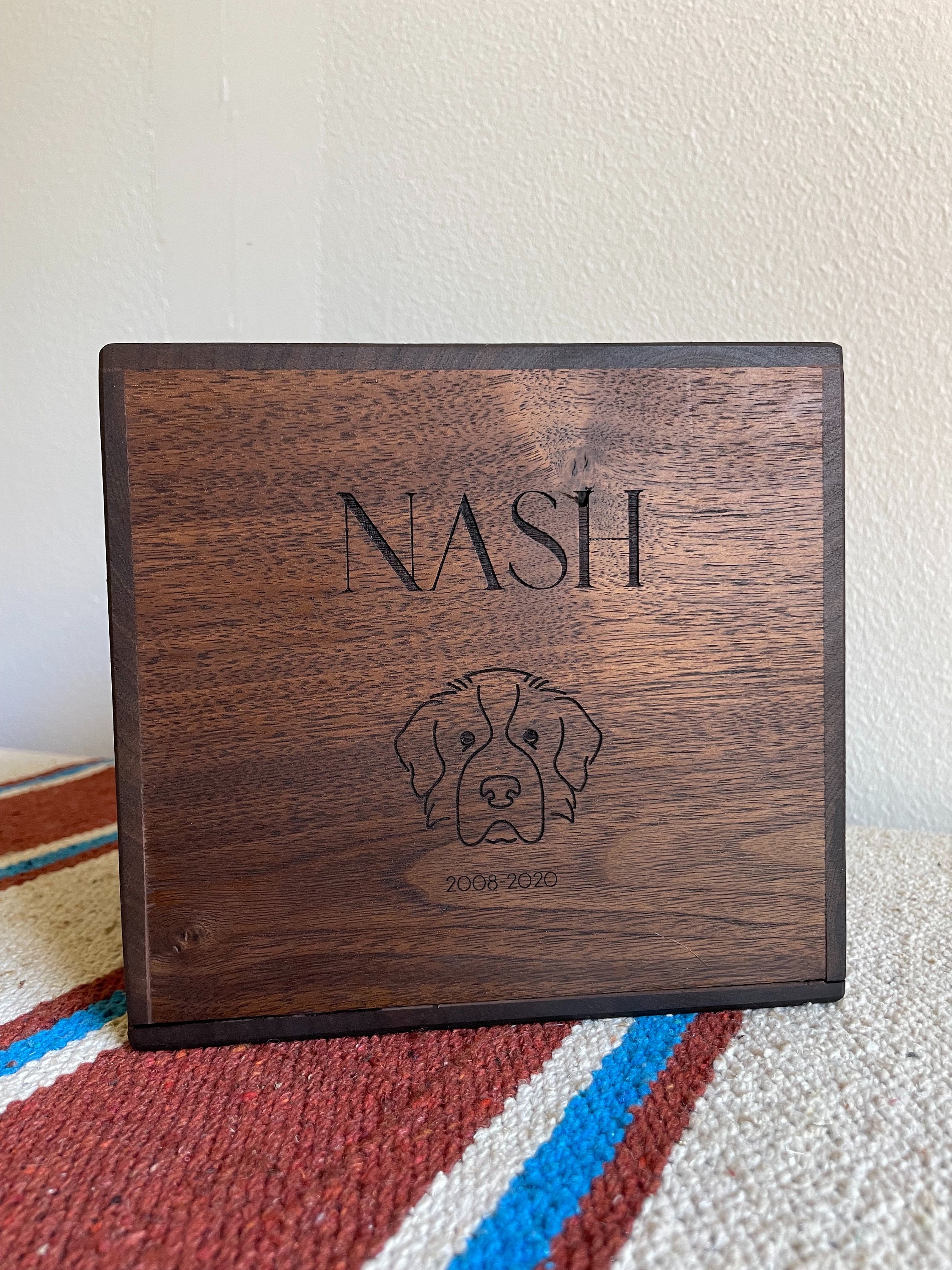 Pet Cremation Urn, Walnut Wood Engraved Pet Urn For Ashes, Pet Urn ... Pet Cremation Urn, Walnut Wood Engraved Pet Urn For Ashes, Pet Urn ...