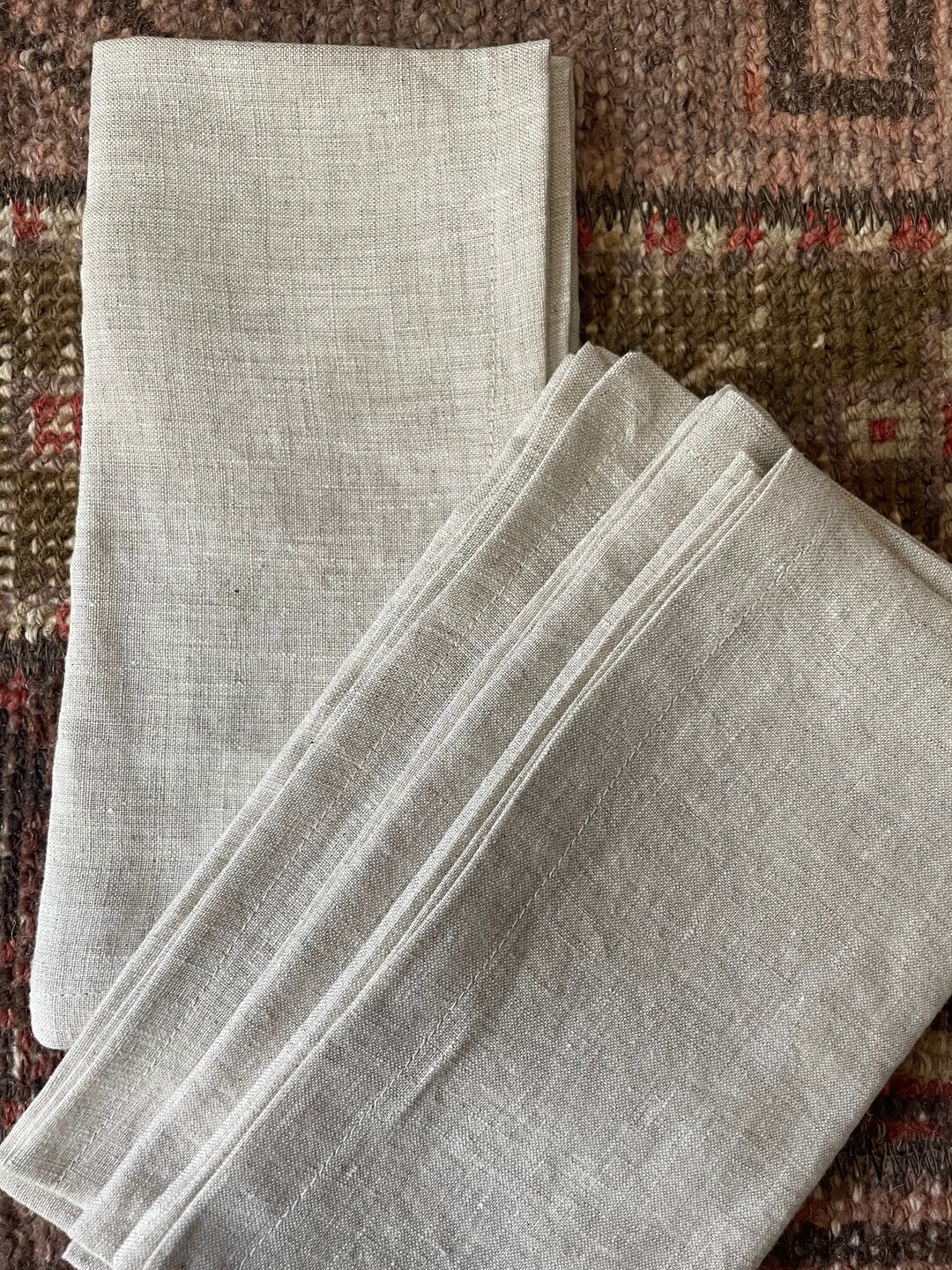 100% Linen Cloth Napkins in Natural Linen, Cloth Napkin for Table ...