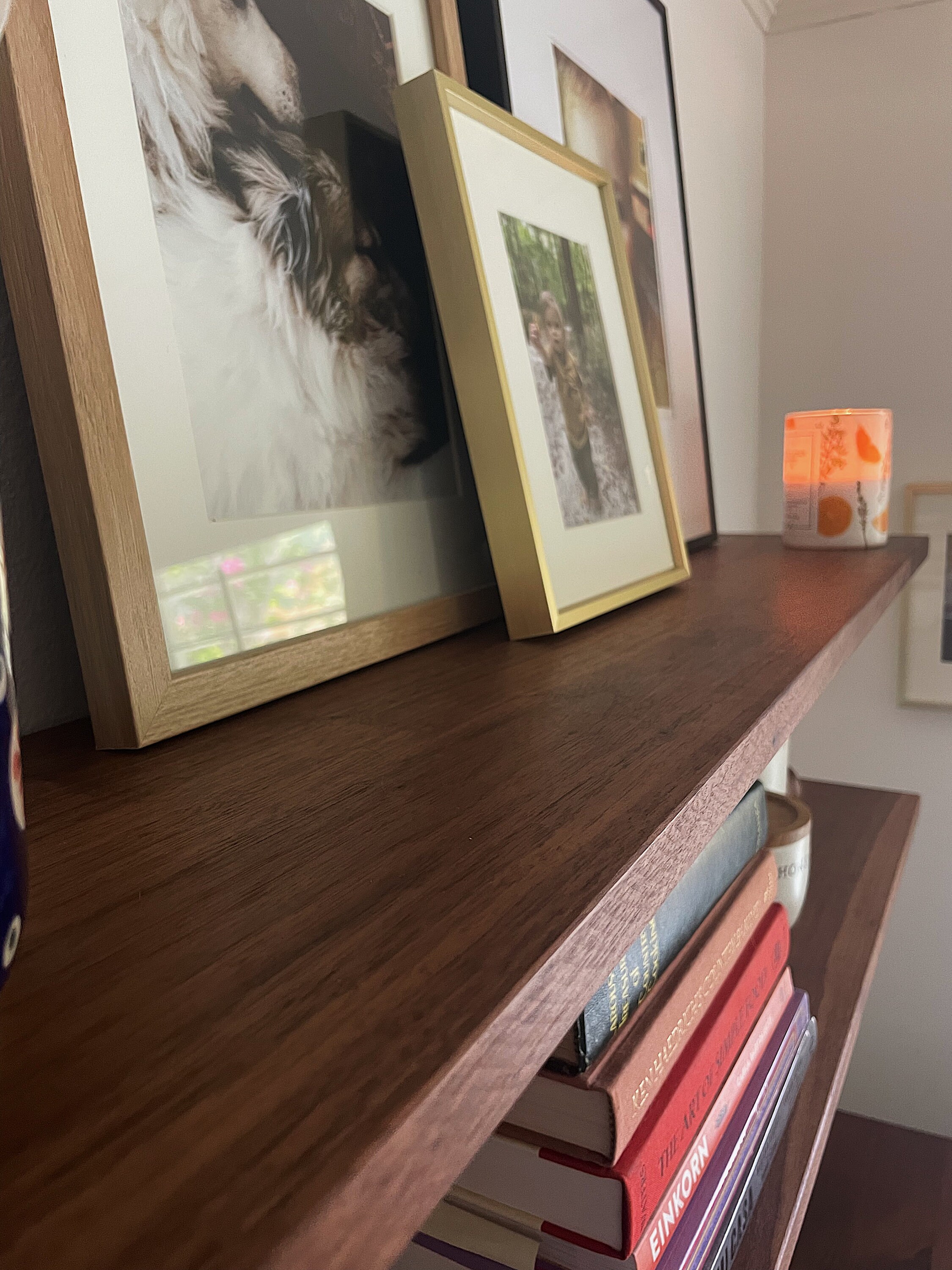 Solid Wood Walnut Shelf, Wood Shelves for Exposed Brackets, Solid ...