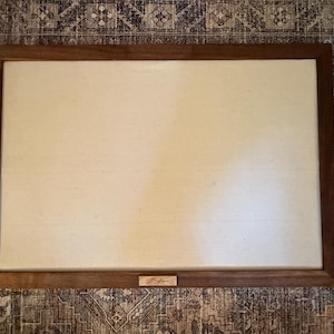 Cotton Linen Memo Board: White Oak Frame, Push Pin Display - Etsy