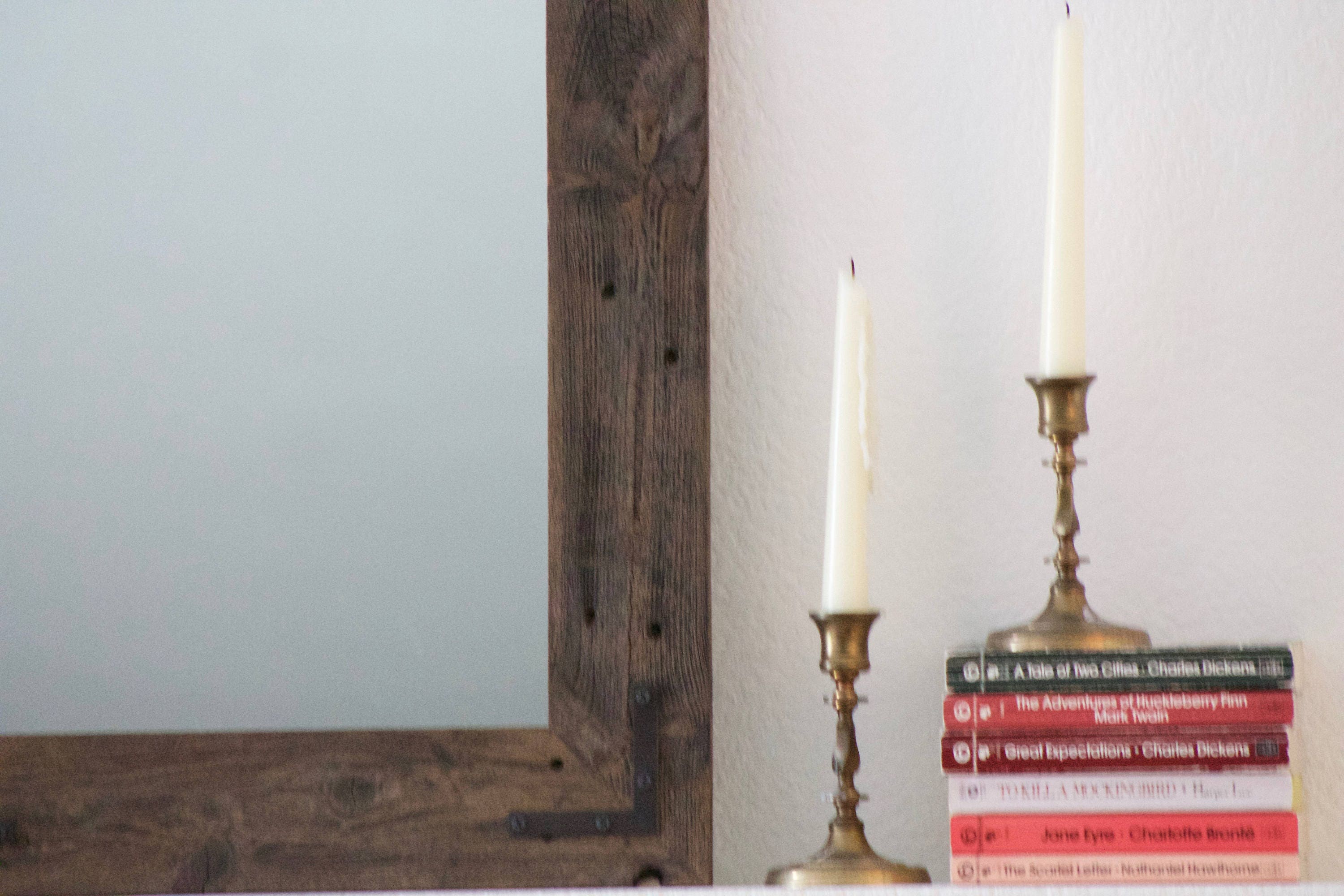 Small Mirror, Small Wood Framed Mirror, Wall Mirror, Reclaimed Wood ...