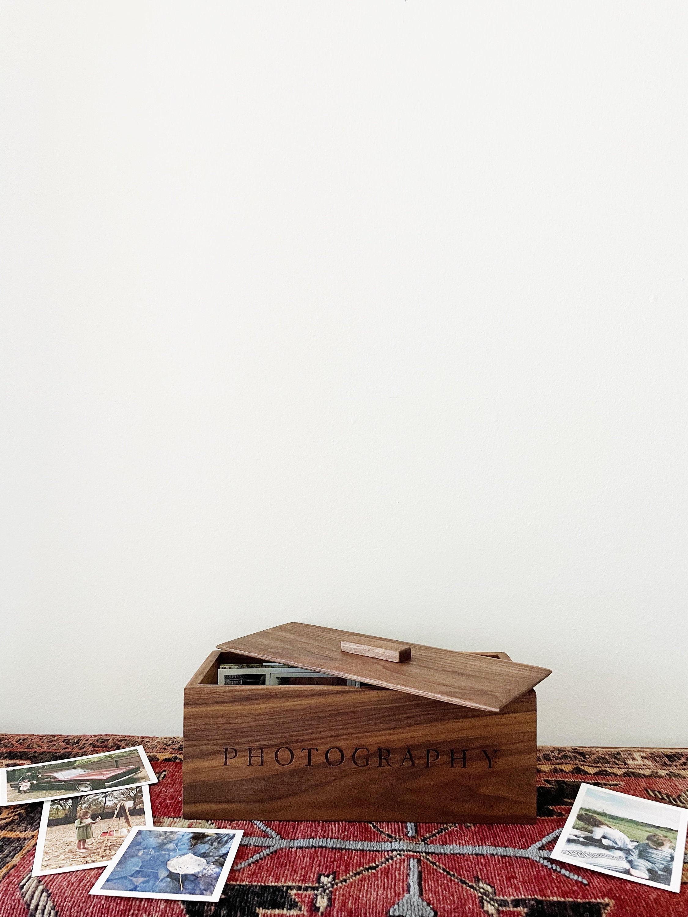 Engraved Wooden Photo Box Personalized with Lid. Wood Box for 4x6 or ...