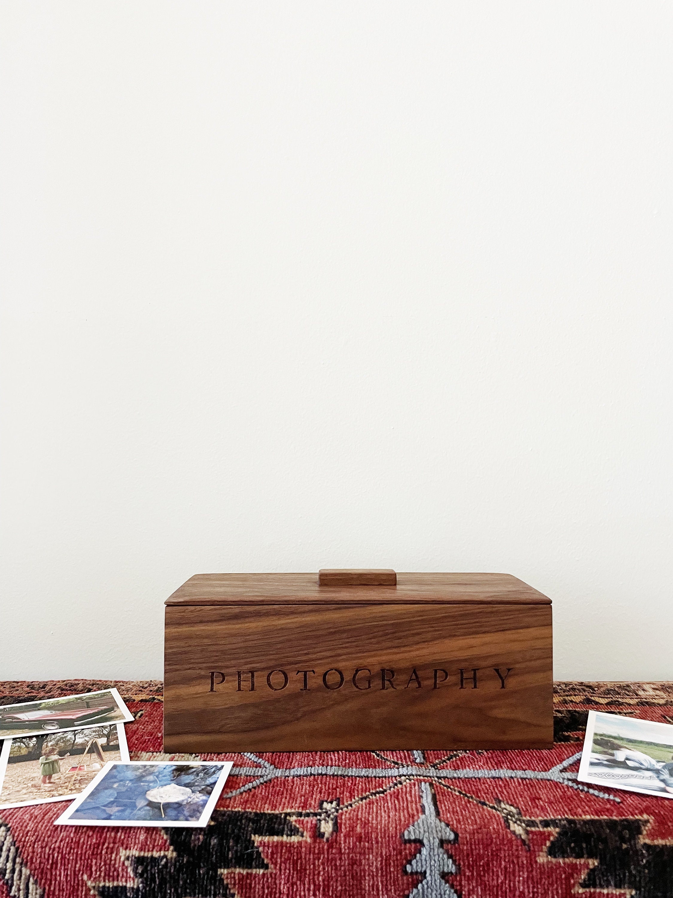 Engraved Wooden Photo Box Personalized with Lid. Wood Box for 4x6 or ...