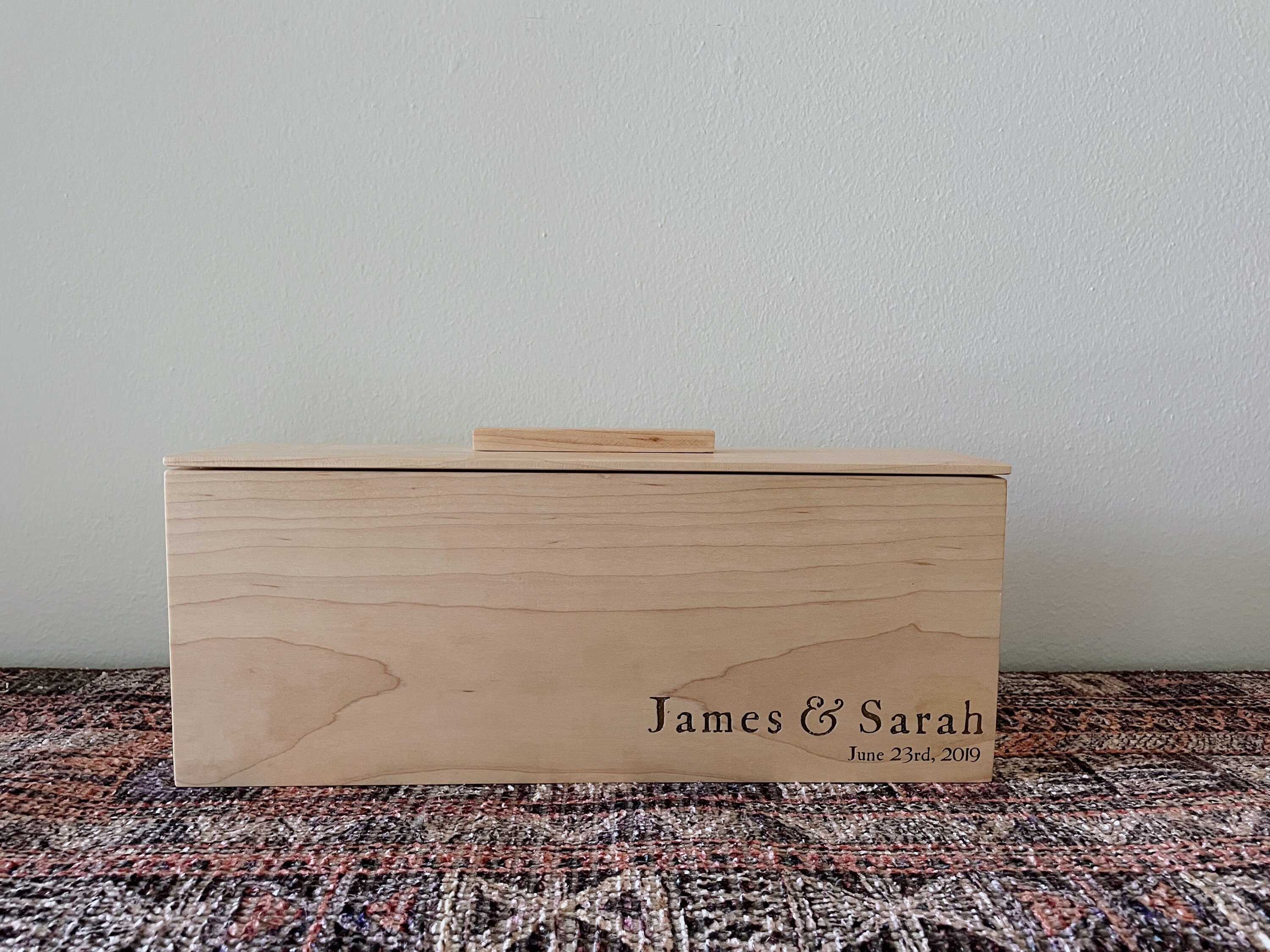 Engraved Wedding Photo Box, Personalized Wedding Gift, Wooden Keepsake ...