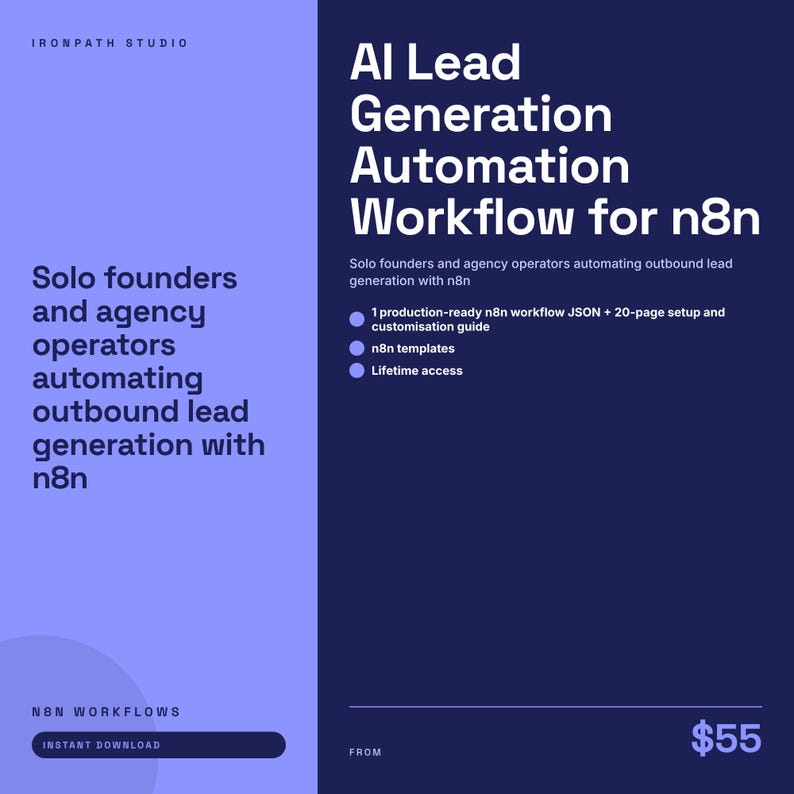 N8n Lead Generation Automation Email Outreach & CRM Sync Workflow JSON ...