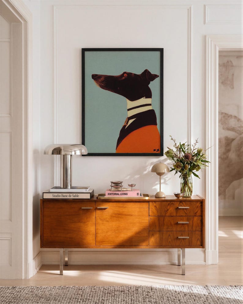 Reginald Dog Portrait Print, Retro Pop Art Wall Art - Etsy