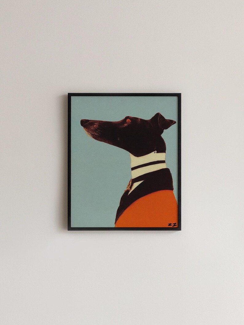 Reginald Dog Portrait Print, Retro Pop Art Wall Art - Etsy